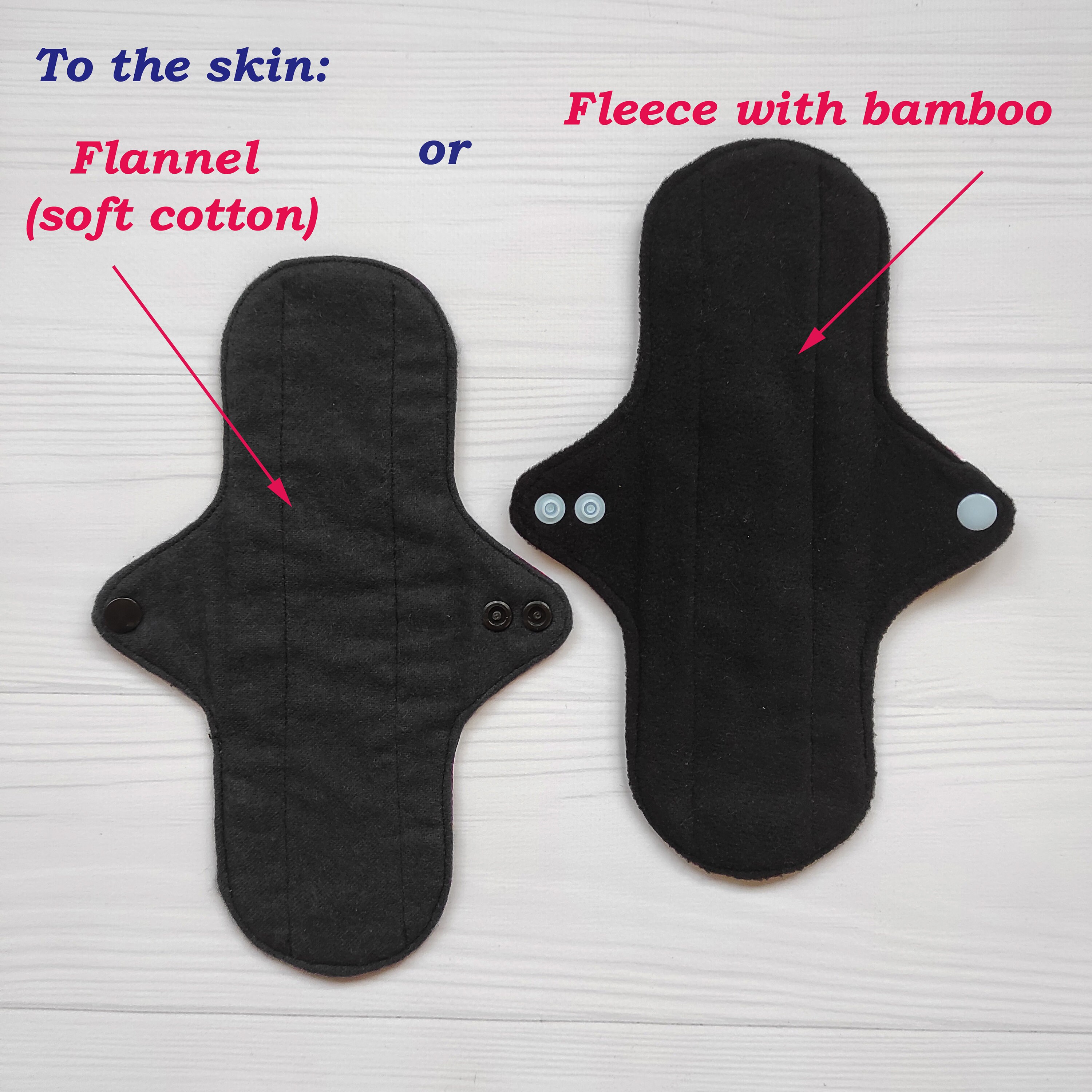 Blue Menstrual Cloth Pads With Stars. Reusable Sanitary Napkins With ...