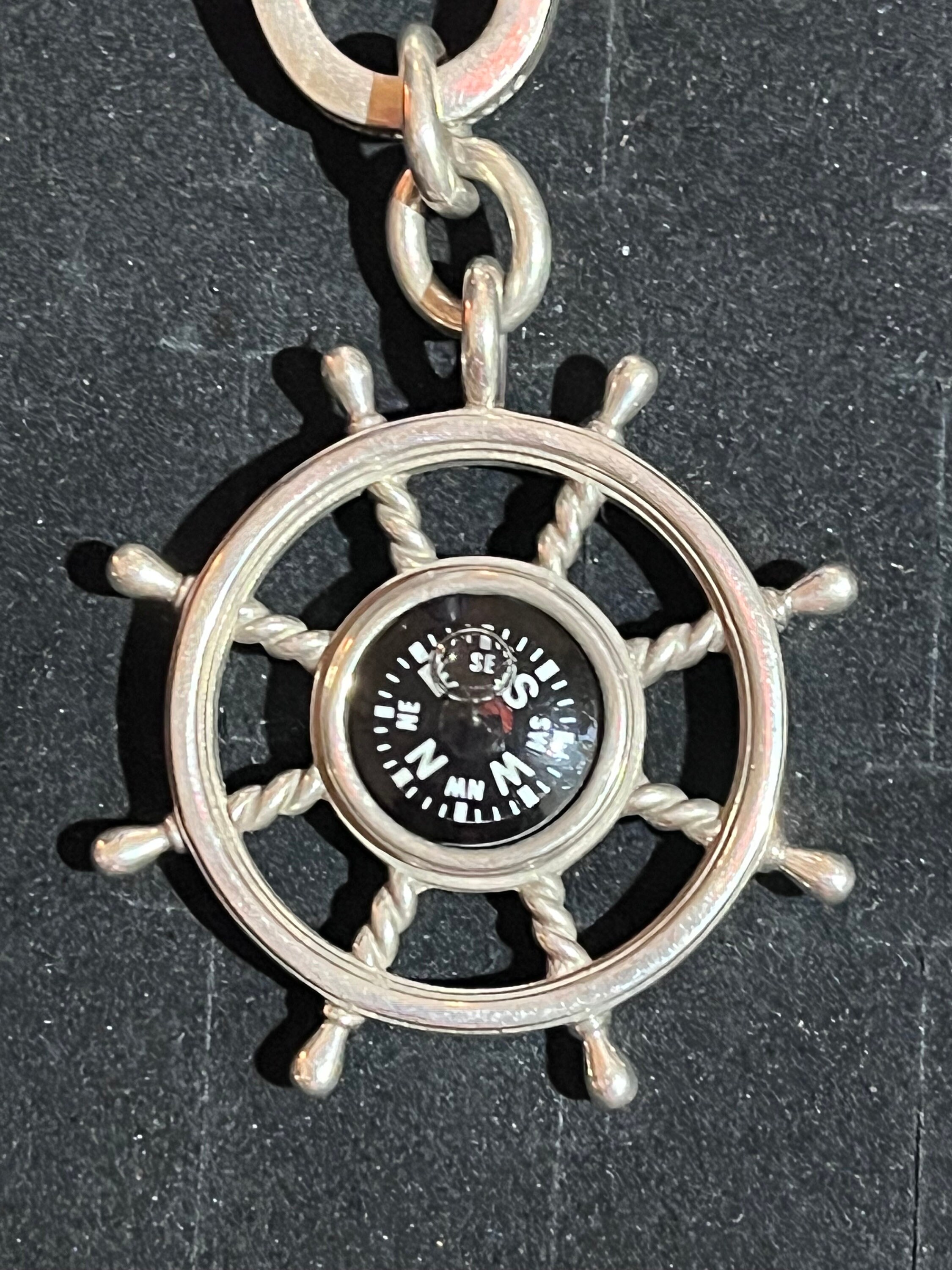 TIFFANY & CO Sterling Compass Ships Wheel Keychain - Etsy