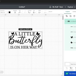 Butterfly Baby Shower SVG: Girl Bedroom Decor,little Butterfly,cricut ...