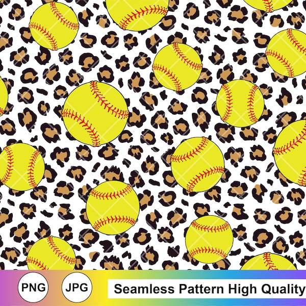 Softball Seamless Pattern Png - Etsy