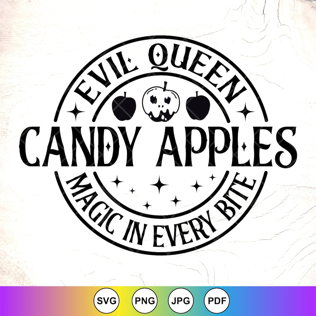 Evil Queen Candy Apples SVG, Halloween Spooky Design ,cut File (digital ...