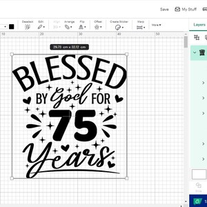 Blessed by God for 75 Years SVG, Religious Birthday Svg, 75th Birthday ...