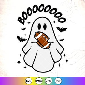 Football Svg,ghost Football Halloween Svg,sport Halloween Svg,sport Ghost Cute Svg,ghost ...