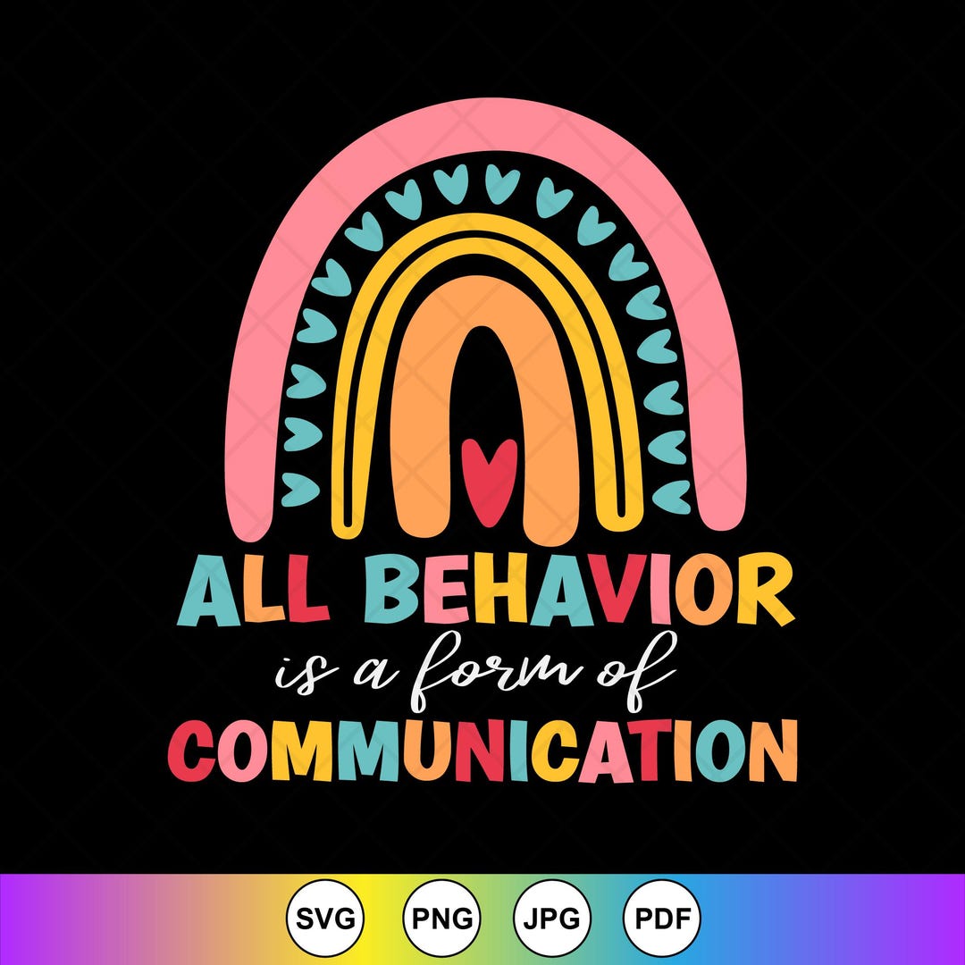 All Behavior is Communication SVG, Autism Teacher Gift ,cut File ...