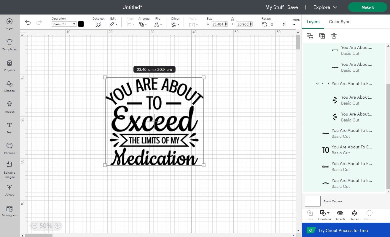 Exceeding Medication Limits SVG: Funny Sarcastic Humor,cricut Cut Files ...