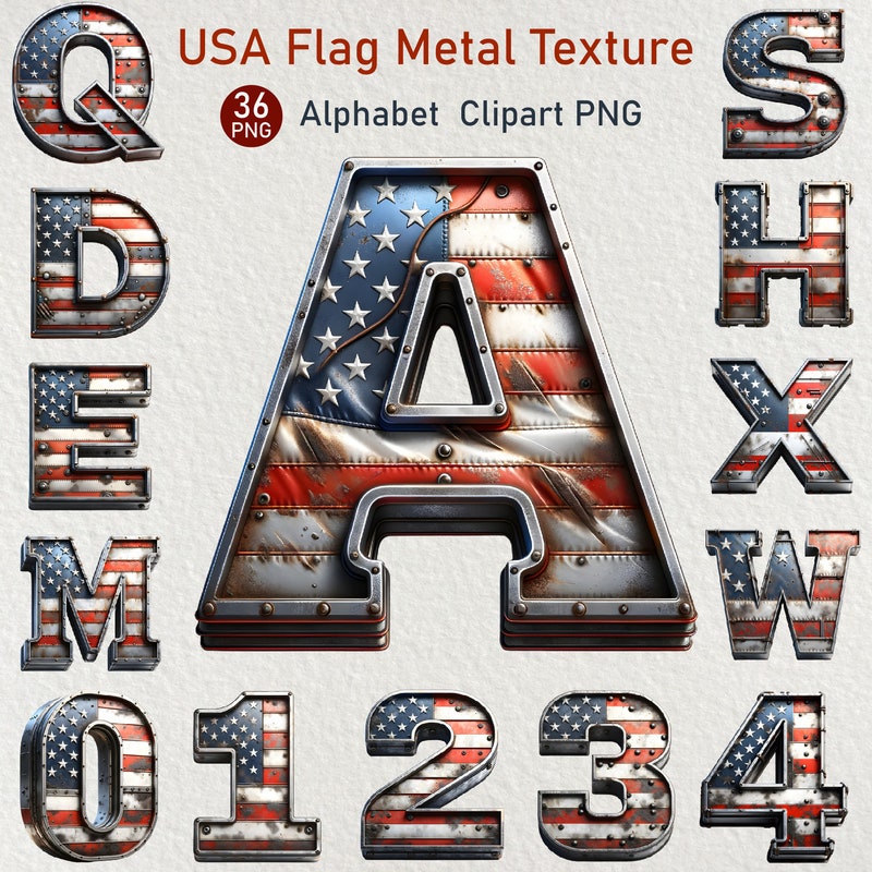 Patriotic Letters - Etsy