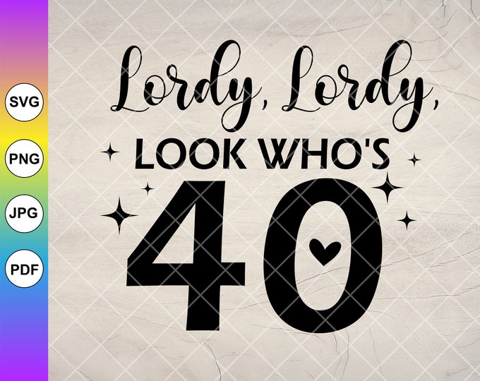 Funny 40th Mens Birthday - 40 Years Svg - Birthday 40 PNG - Digital ...