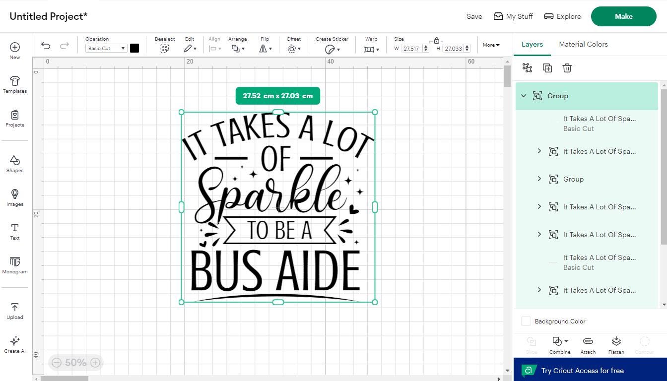 Sparkle Bus Aide SVG: School Bus Attendant Appreciation ,cricut Cut ...