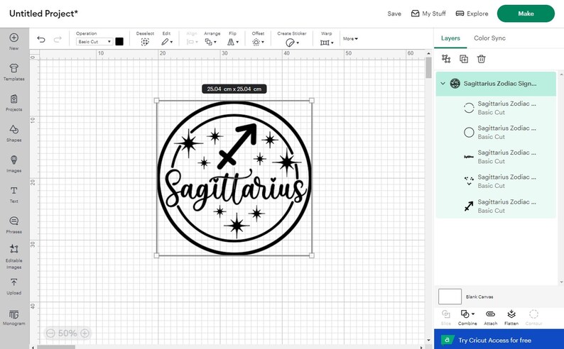 Sagittarius Zodiac Sign SVG: Constellation Symbol ,cricut Cut Files ...