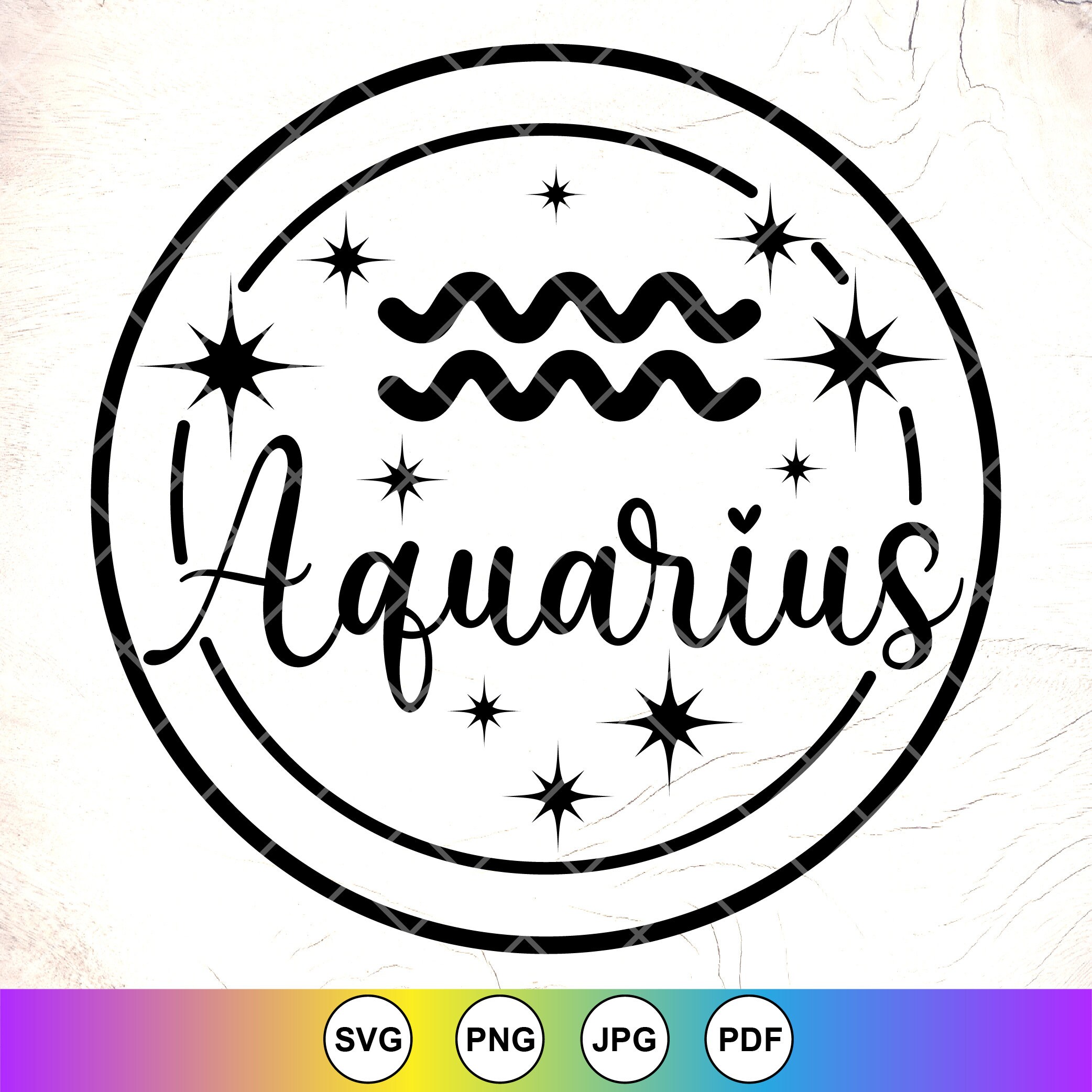 Zodiac Signs SVG, Aquarius SVG, Zodiac Symbols Svg,zodiac Gift ...