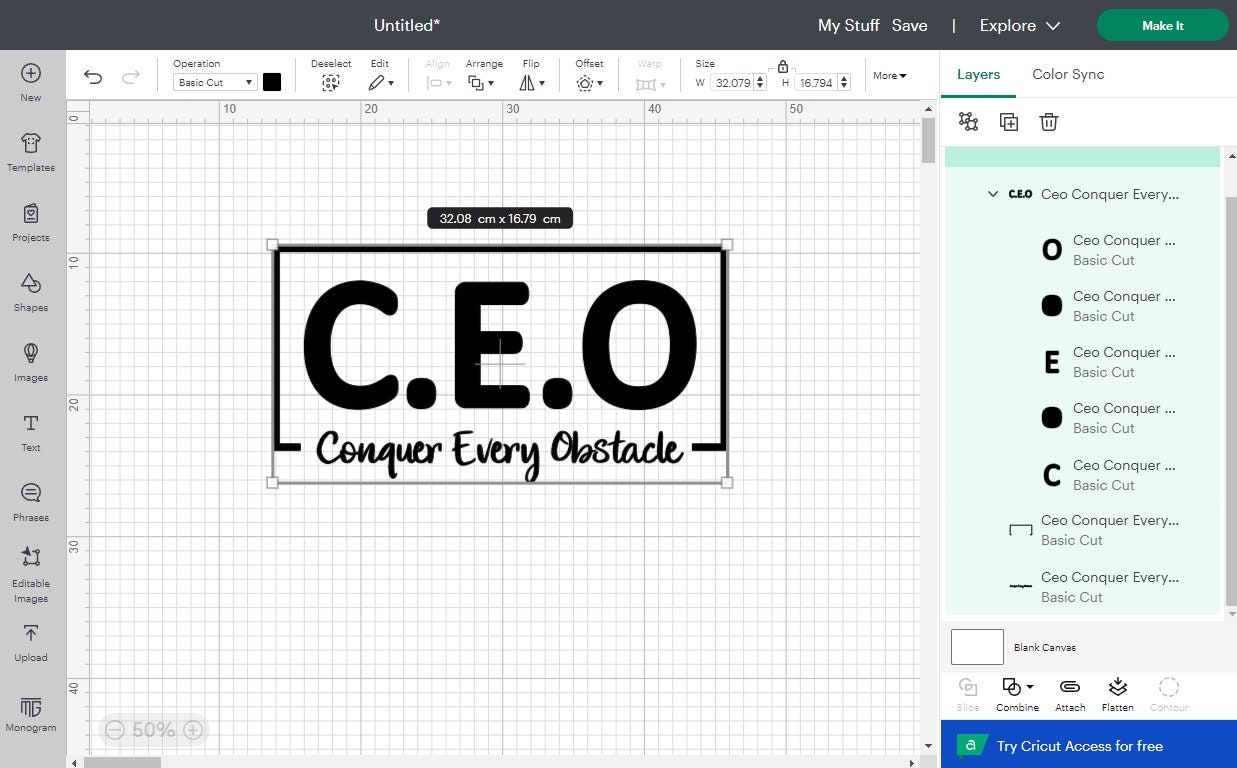 CEO Conquer Every Obstacle SVG: Boss Entrepreneur Design,cricut Cut ...