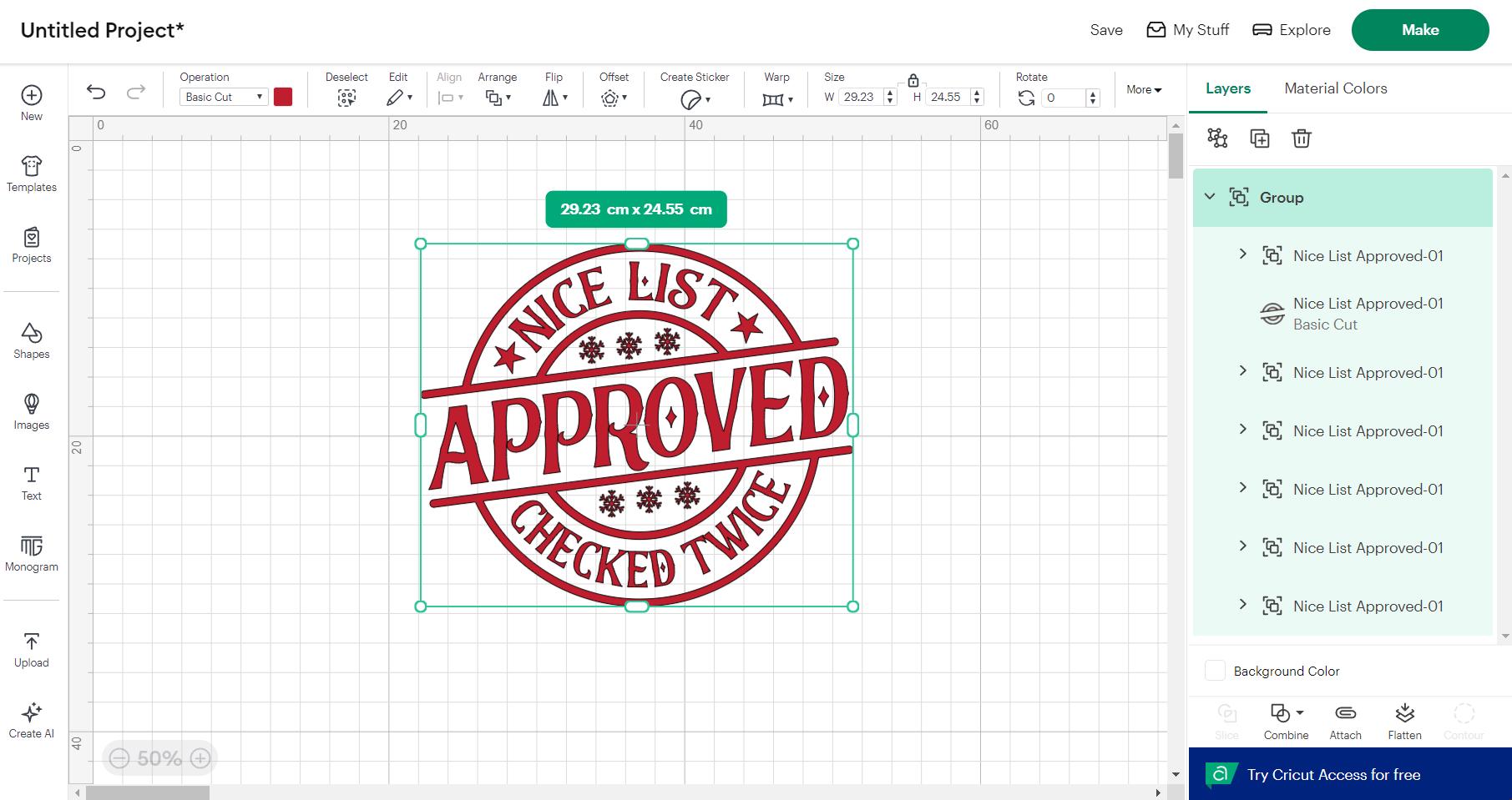 Nice List Approved Checked Twice SVG: Christmas Stamp Design, Cricut ...