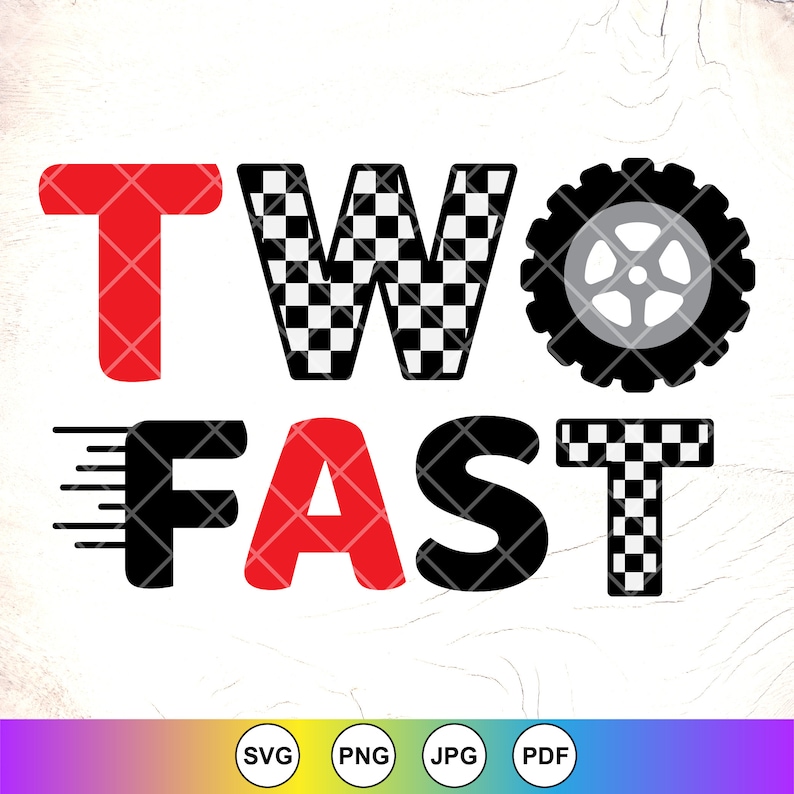 Two Fast SVG, Race 2nd Birthday Svg, Boys 2nd Birthday Svg, Race Car ...