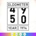 50th Birthday Oldometer SVG: Funny Gift, Birthday Shirt Design,birthday ...