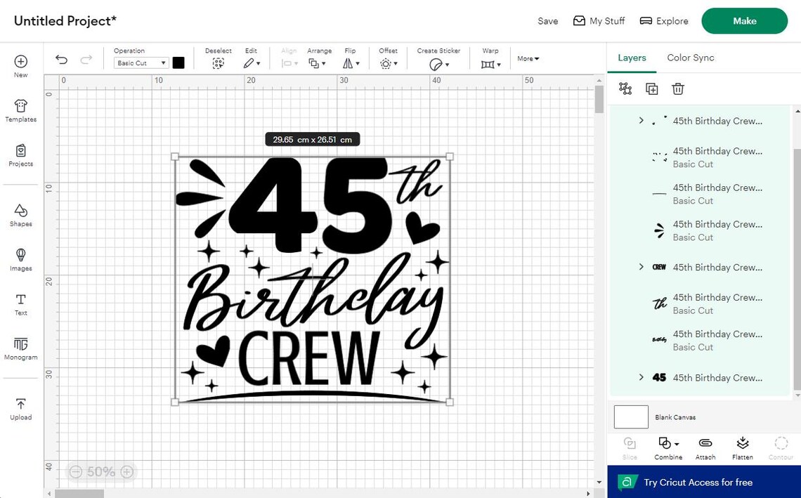 45th Birthday Crew Svg:45th Birthday Squad Design,birthday Gift,cricut ...