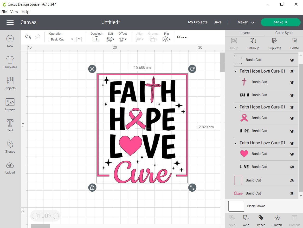 Faith Hope Love Cure Svg, Breast Cancer Awareness Svg, Support Breast ...