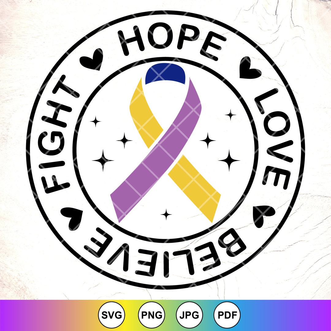 Bladder Cancer Fight Hope Believe Love Svg,breast Cancer Awareness Svg ...