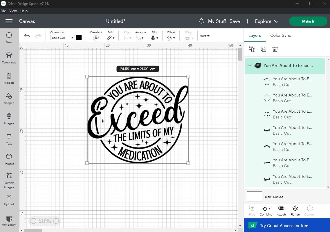 Exceeding Medication Limits SVG: Funny Sarcastic Humor,cricut Cut Files ...