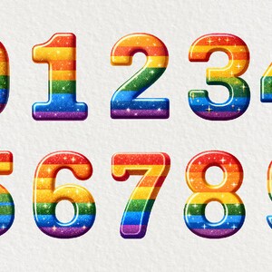 LGBTQ+ Pride Alphabet and Numbers Clipart PNG Sublimation, Pride Flag ...