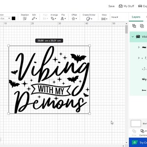 Vibing With My Demons Svg, Spooky Season Svg, Dark Humor Svg, Funny ...