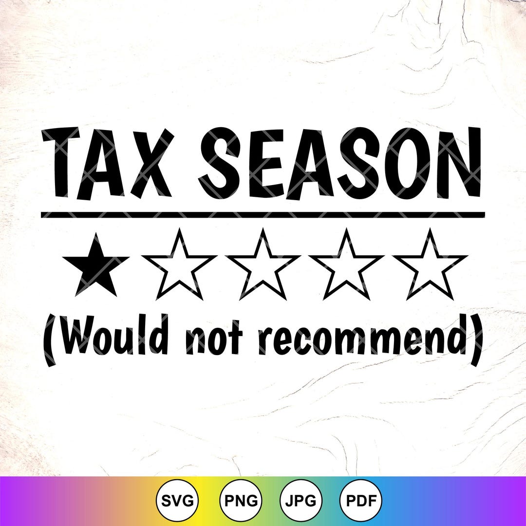 Funny Tax Season SVG: Accountant Gift, Would Not Recommend,cricut Cut ...