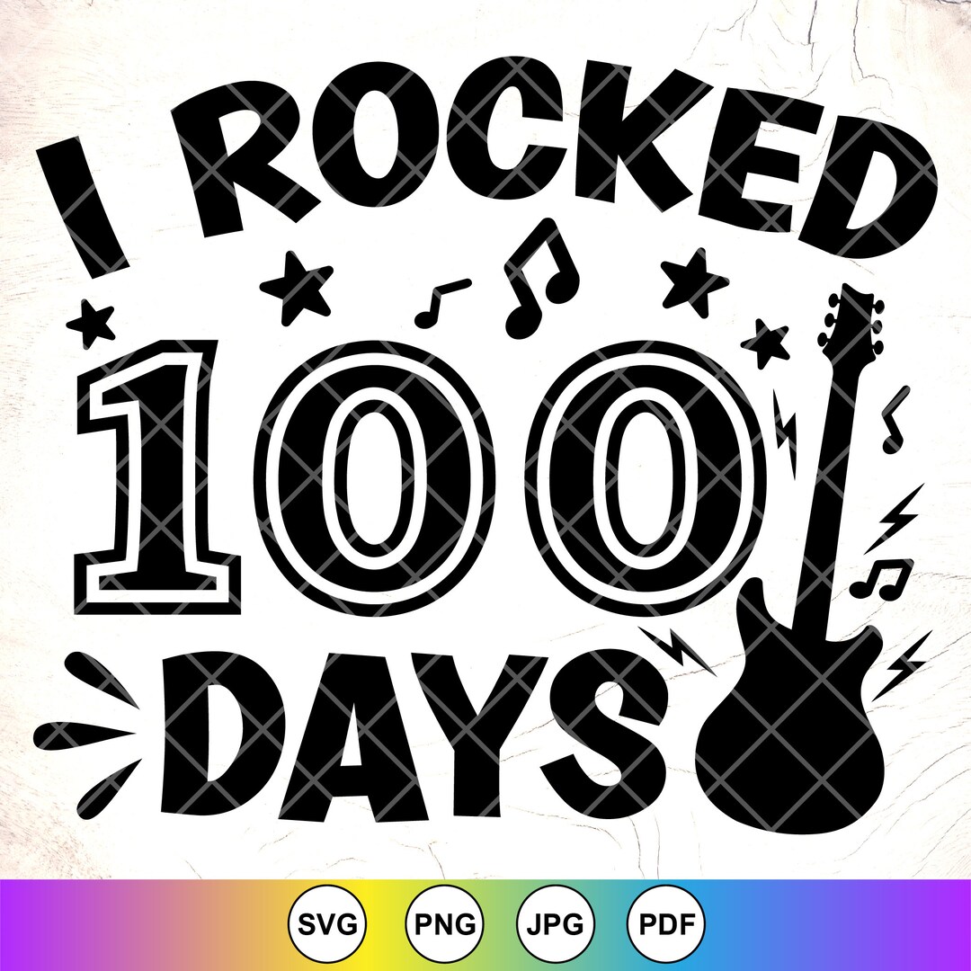 I Rocked 100 Days SVG, Back to School SVG, Boys 100th Day Shirt Svg ...