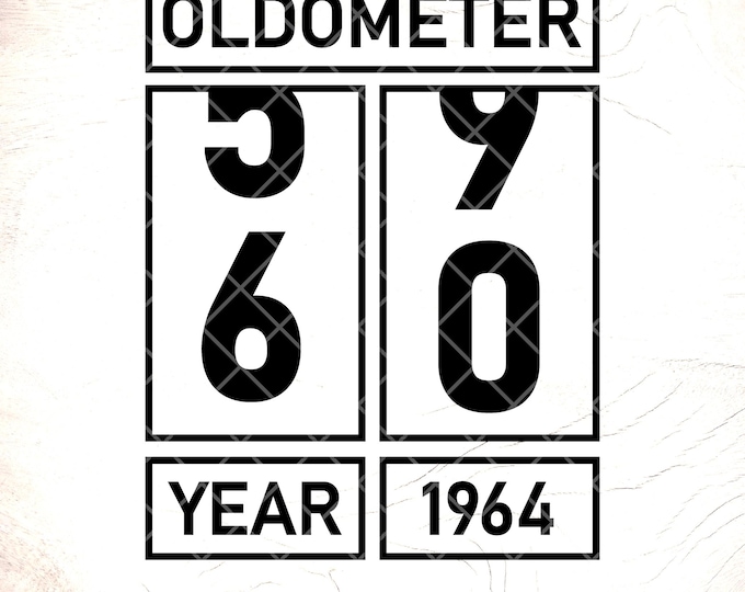 Oldometer SVG, 60th Birthday Svg, Birthday Humor, Oldometer Shirt, 60th ...