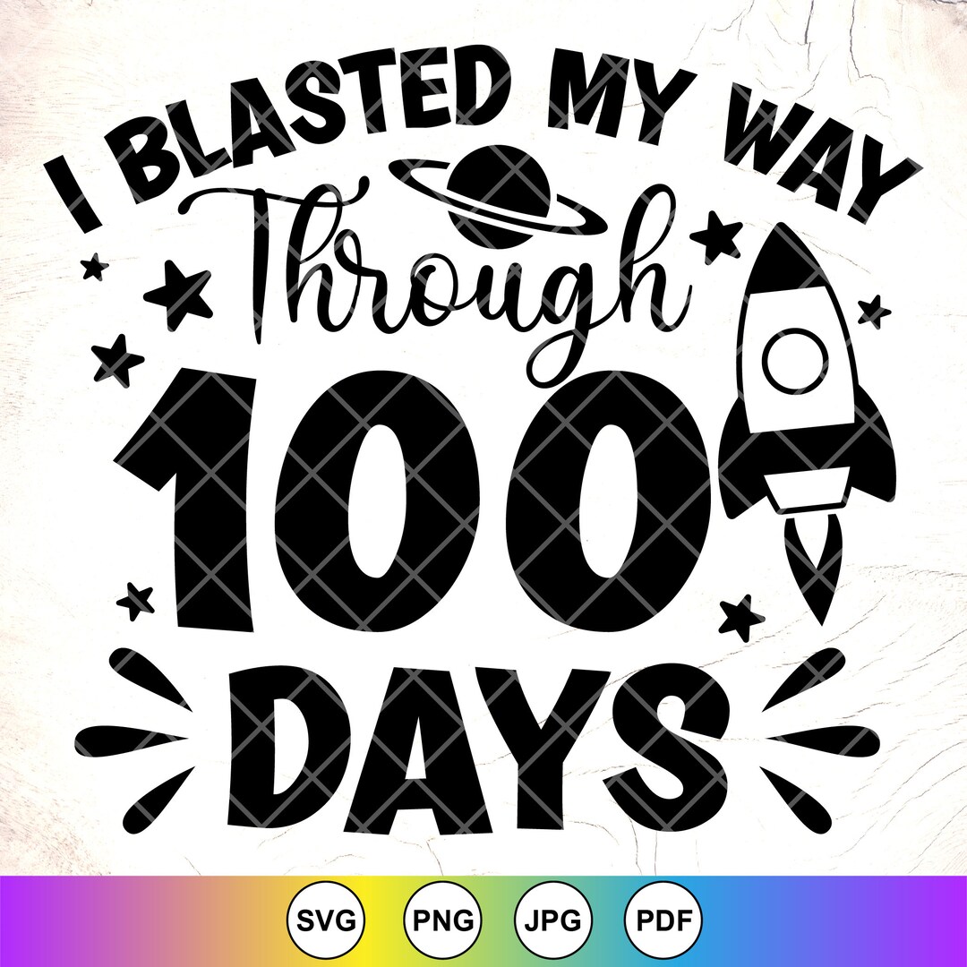100 Days of School Svg:space Rocket Design,back to School Shirt,cricut ...