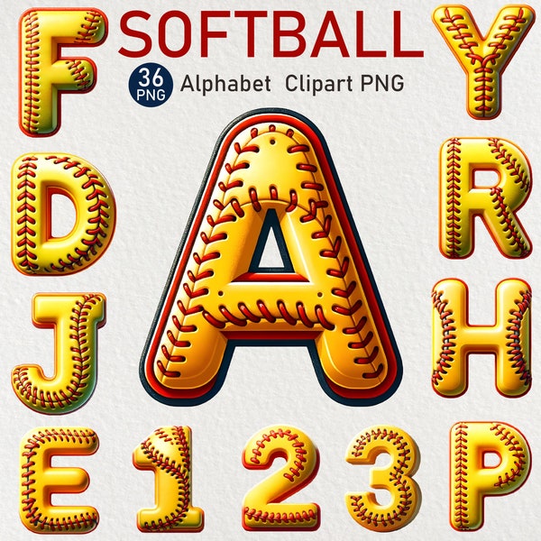 Softball Letters - Etsy