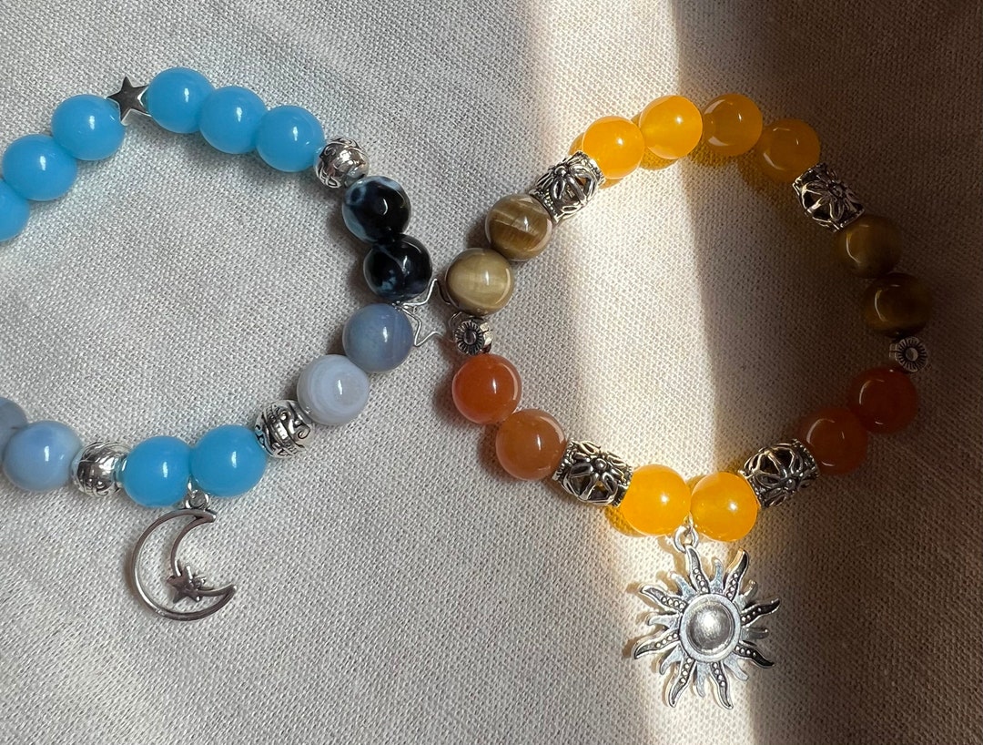 Sun and Moon Crystal Bracelets - Etsy