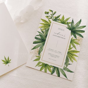 Indica 420 Birthday Invitation Cannabis Diy Editable Template - Etsy