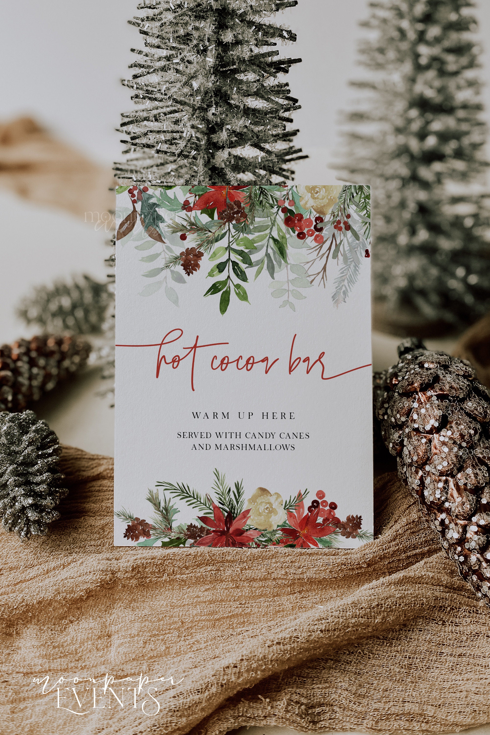 Printable Hot Cocoa Bar Sign Template Hot Chocolate Bar Sign - Etsy