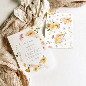 Spring Wedding Invitation Template Garden Wedding Diy - Etsy