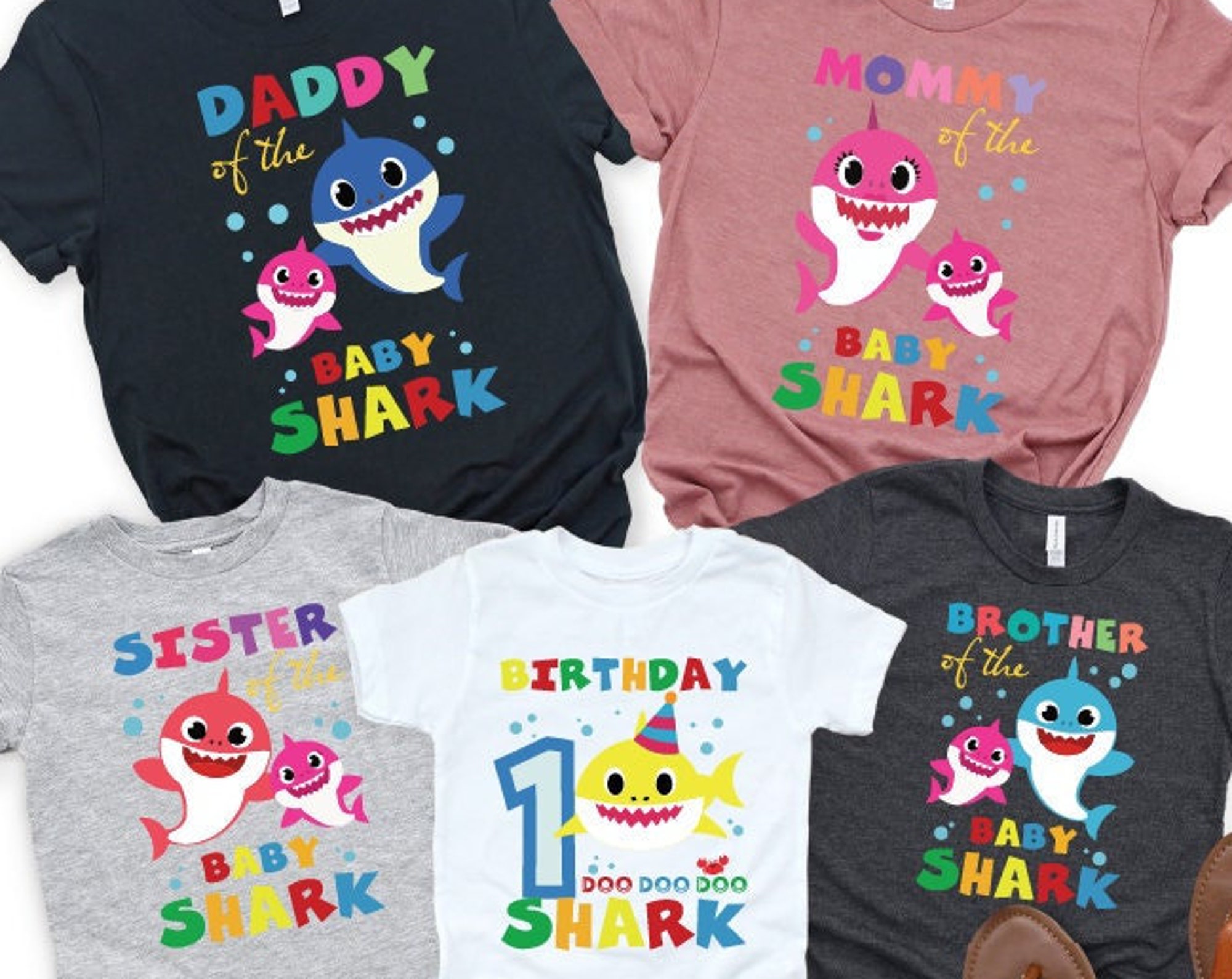 Custom Family Baby Shark Birthday Shirts, Baby Shark Shirt, Baby Shark ...