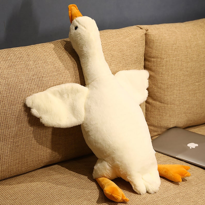 Cute big white goose plush toyStuffed Animals & | Etsy