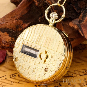 Personalized Quartz Music Pocket Watch, Creative Train Music Pocket ...