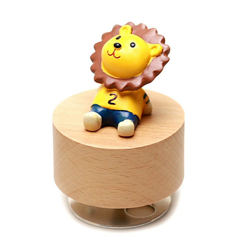 Personalized Wooden Music Box,animal Music Box, Rotating Music Box ...