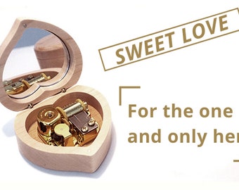 Wooden Heart Music Box - Etsy