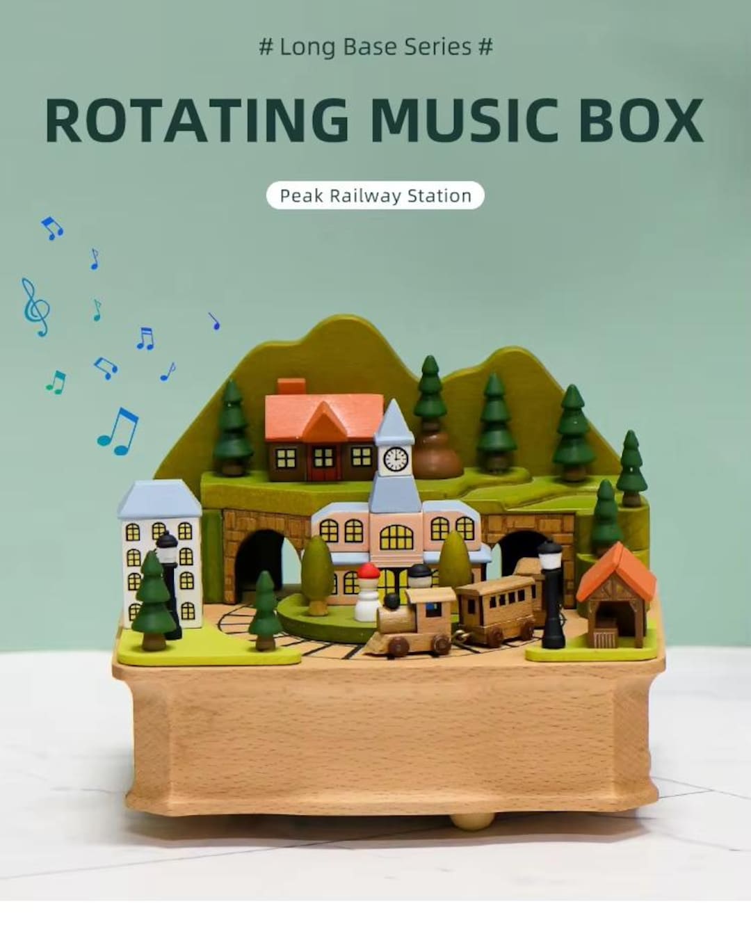 Personalized Wooden Train Music Box: Handmade Rotating Gift - Etsy