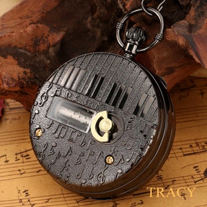 Personalized Quartz Music Pocket Watch, Creative Train Music Pocket ...