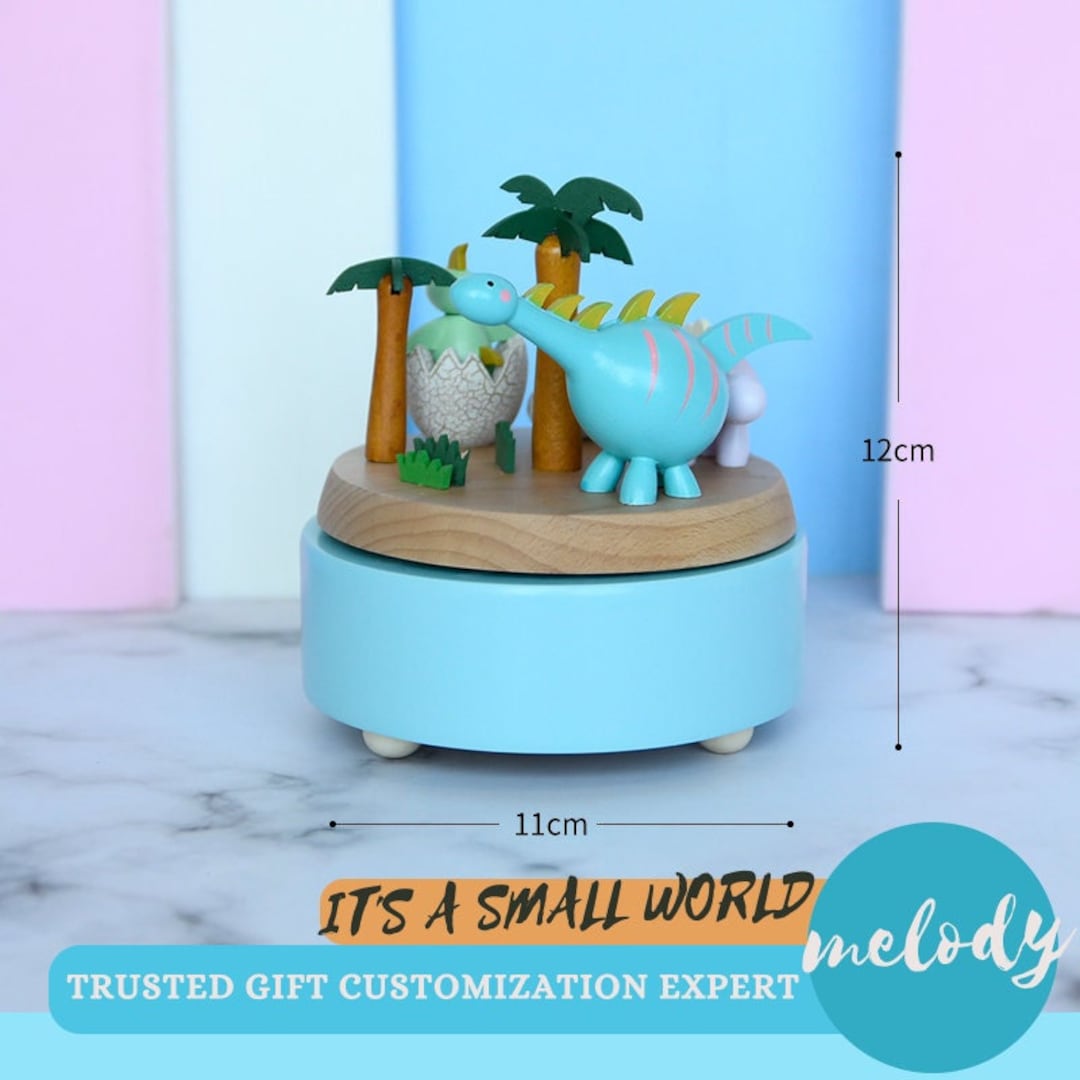Personalized Wooden Dinosaur Music Box: Jurassic Park Theme - Etsy