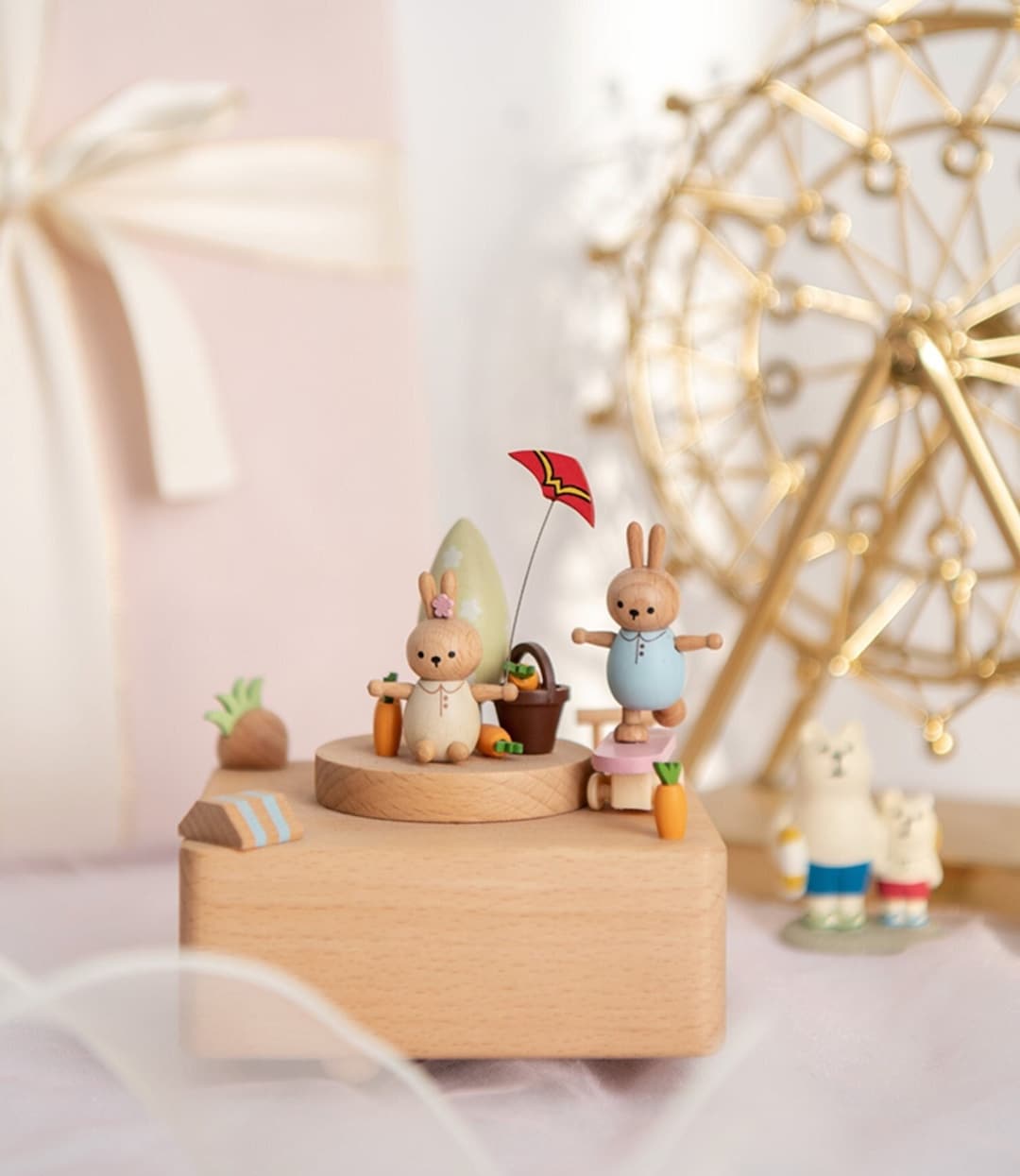 Personalized Wooden Bunny Music Box: Skateboard Theme, Engraved Gift - Etsy