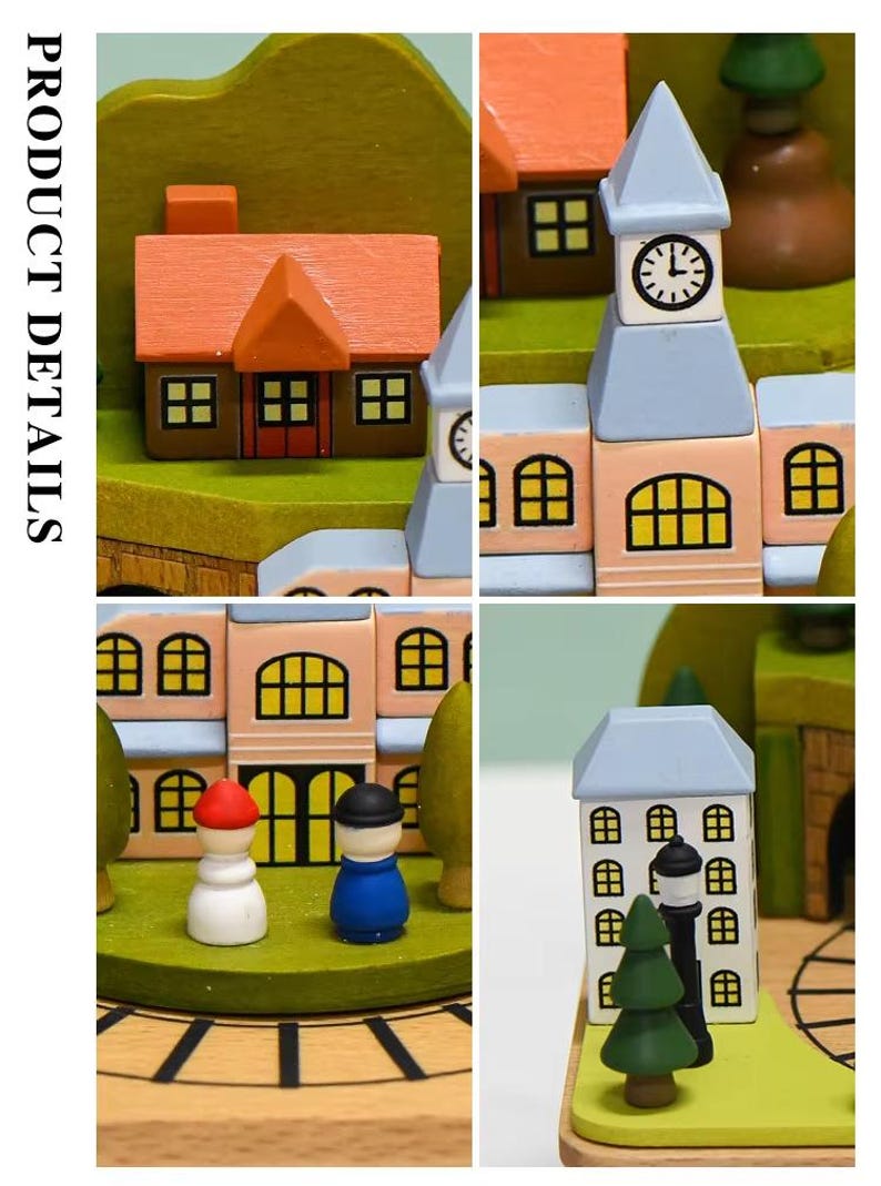 Personalized Wooden Train Music Box: Handmade Rotating Gift - Etsy