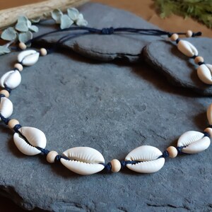 Cowrie Shell Choker Necklace With Large Shells. Surf Jewelry for Men ...