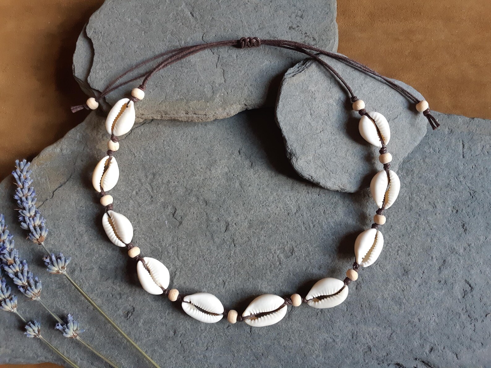 Cowrie Shell Choker Necklace With Large Shells. Surf Jewelry for Men ...