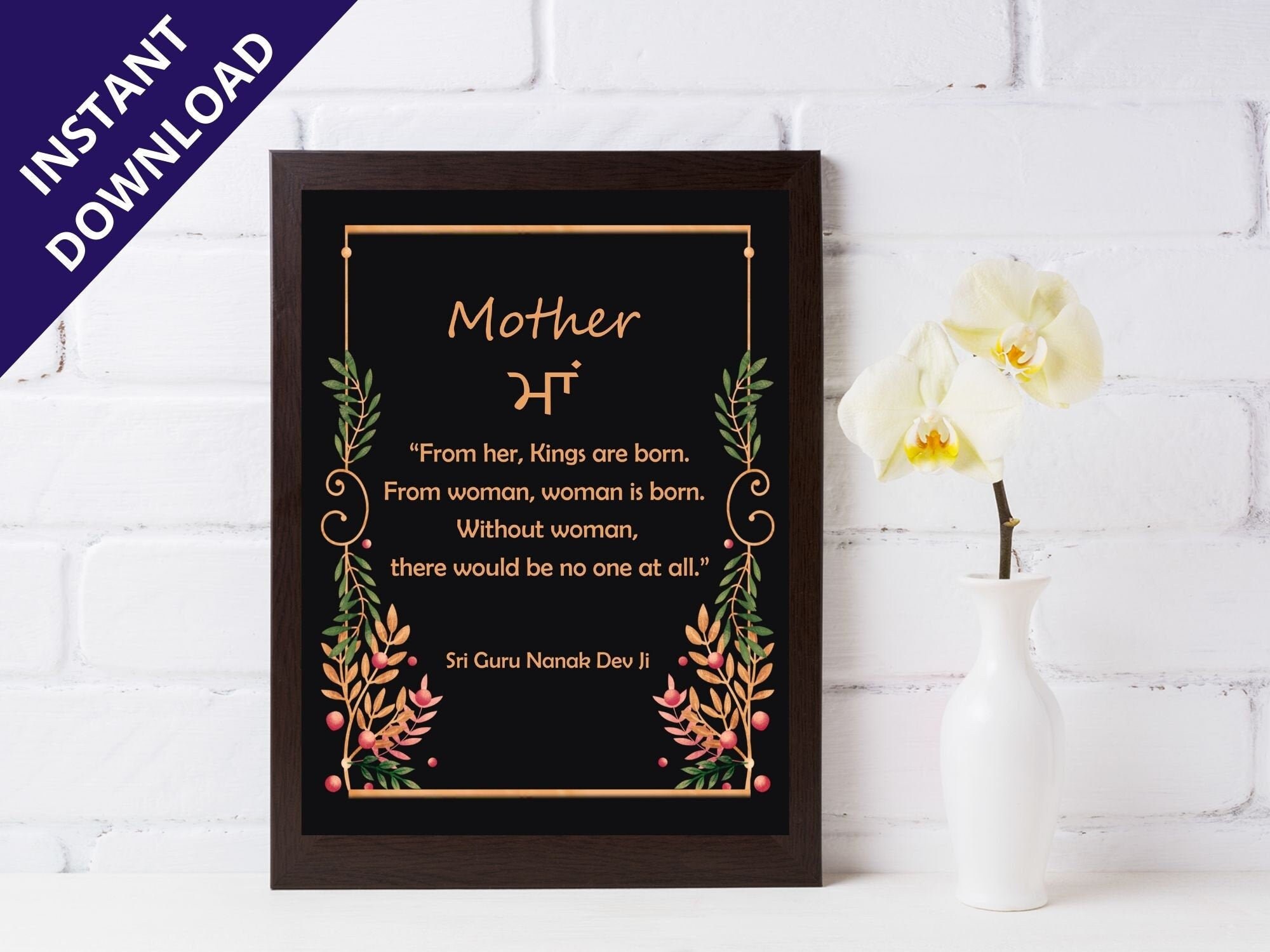 Mothers Day Special Maa Punjabi Poster Mother Mummy Gifts Indian Mother ...