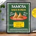 Samosa Poster Printable Indian Food Art Shop Decor Indian Kitchen Decor ...
