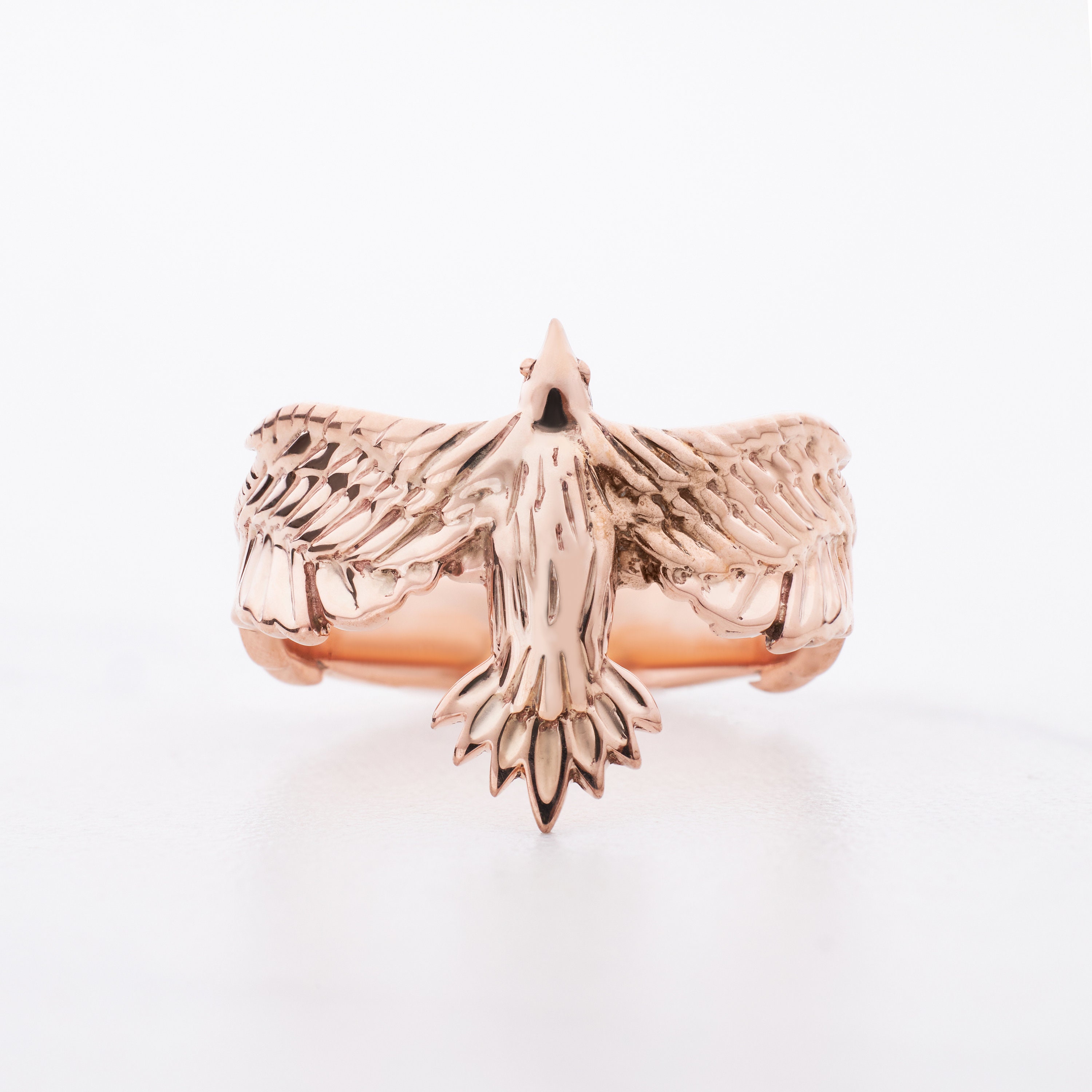 Raven Ring Sterling Silver Rose Gold Viking Raven Flying Bird Ring ...
