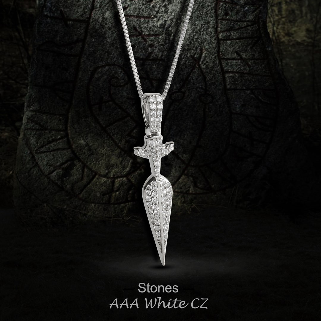 Gungnir Pendant Viking Necklace Odin's Arrow Spear Head Pendant ...