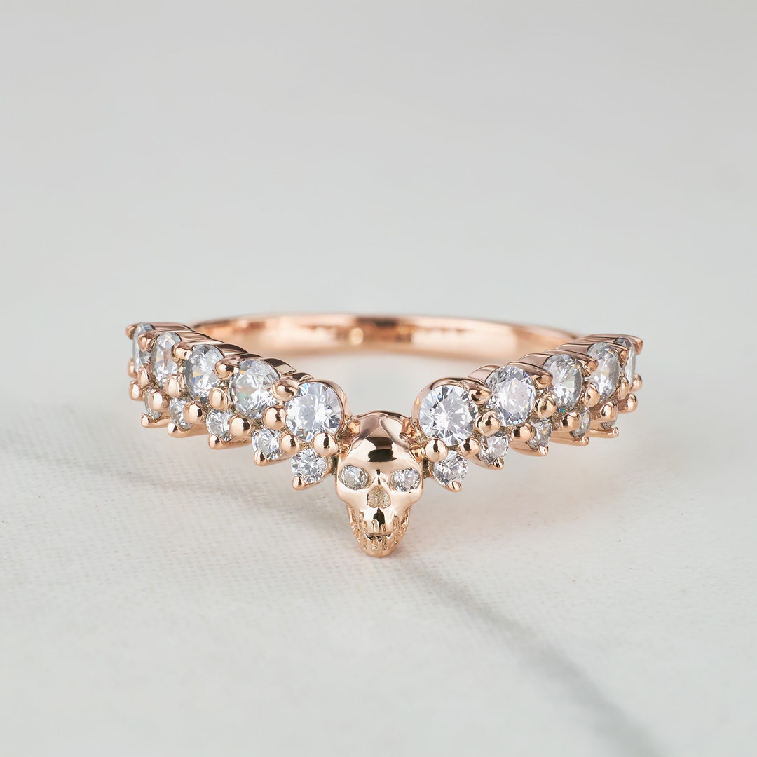 Womens Skull Wedding Rings